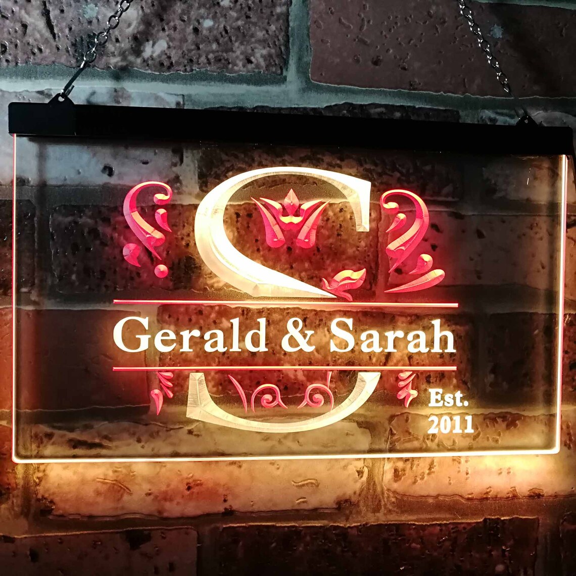 Personalized Wedding Gift Family Name First Names Established - Etsy