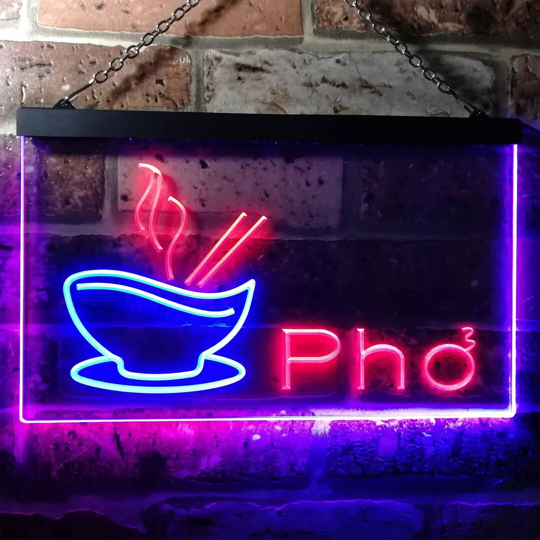 Pho Vietnamese Noodles Restaurant Dual Color LED Neon Sign St6-i0459 - Etsy