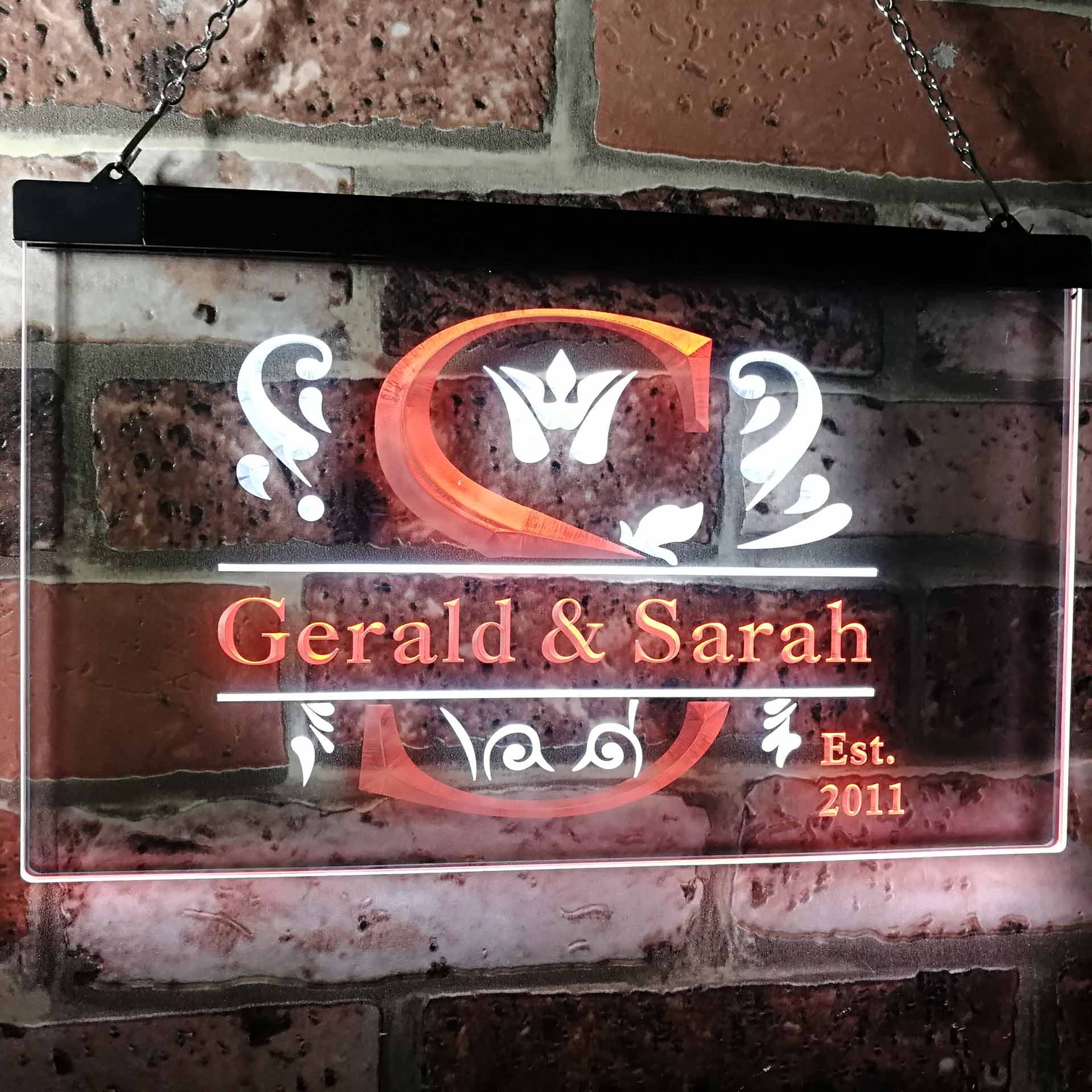 Personalized Wedding Gift Family Name First Names Established | Etsy