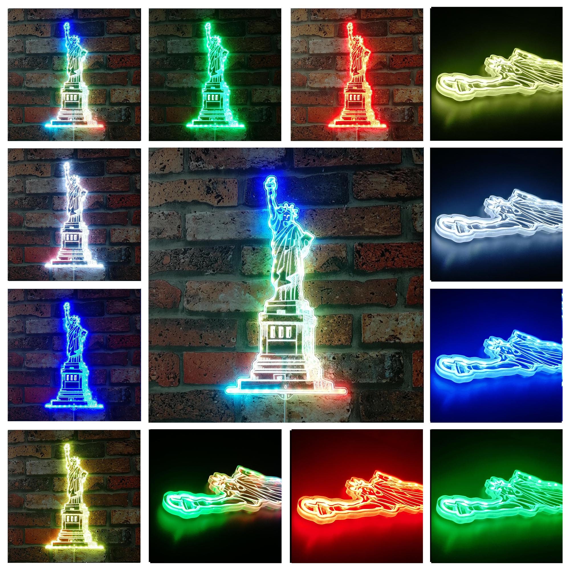 Statue of Liberty New York RGB Dynamic Glam LED Sign - Cut-to-edge ...