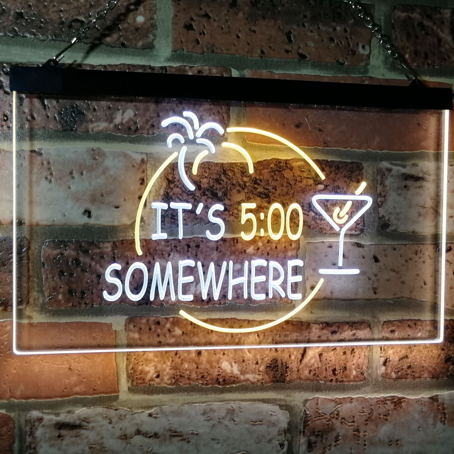 It's 5 Pm Somewhere Bar Beer Cocktails Dual Color LED Neon - Etsy