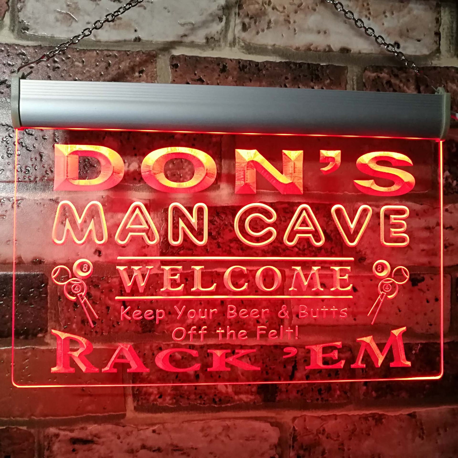 Don's Man Cave Pool Room Custom Personalized Name Neon | Etsy