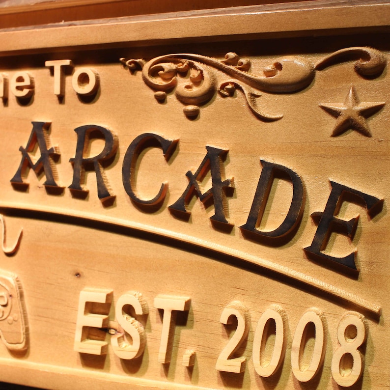 Wpa0482 Name Personalized Game Room Arcade Console Est. Year - Etsy