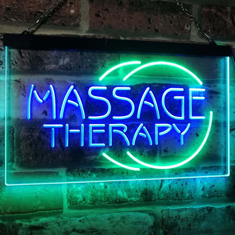 Massage Therapy Business Display Dual Color LED Neon Sign St6-i0315 - Etsy