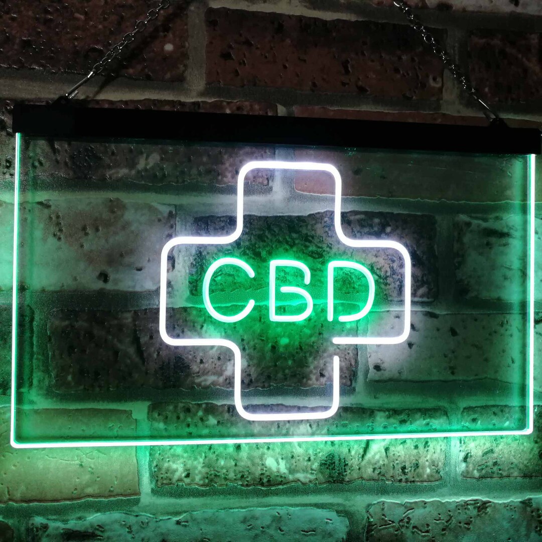 CBD Sold Here Medical Cross Indoor Dual Color LED Neon Sign St6-i3083 ...