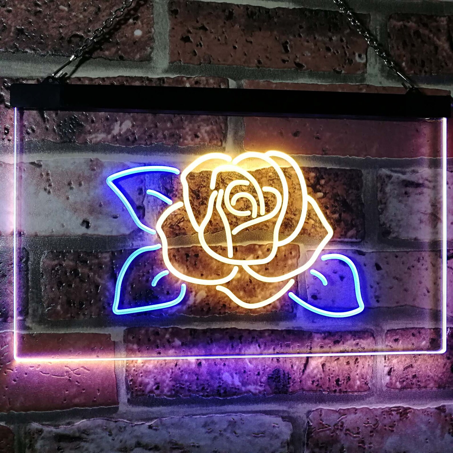 Rose Flower Home Decor Dual Color LED Neon Sign St6-i2095 - Etsy