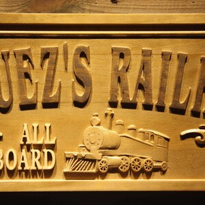 Wpa0417 RAILROAD Name Personalized Train Station Lover Gift Wood ...