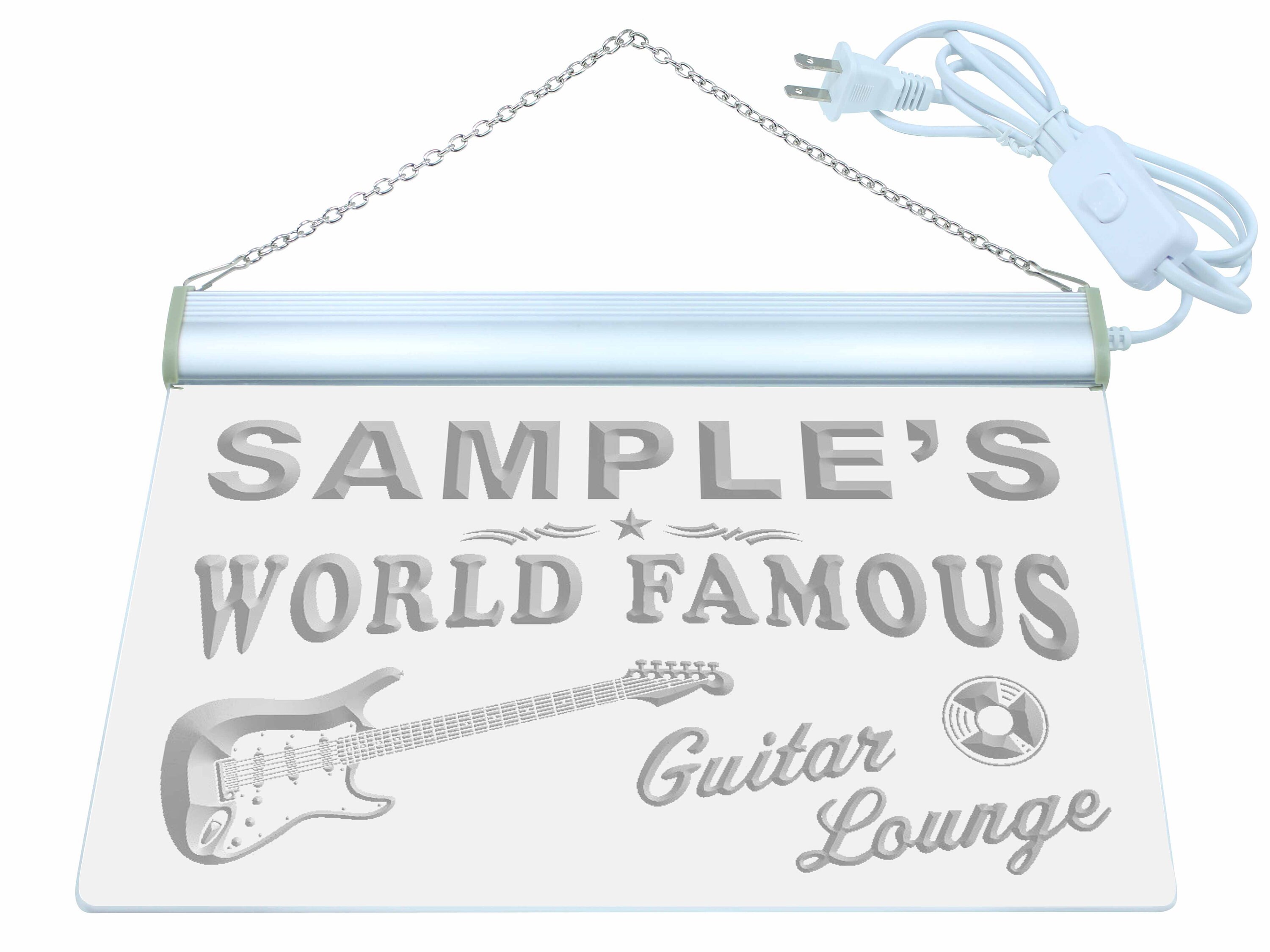 Name Personalized Custom Guitar Band Room Bar Beer Neon Sign | Etsy