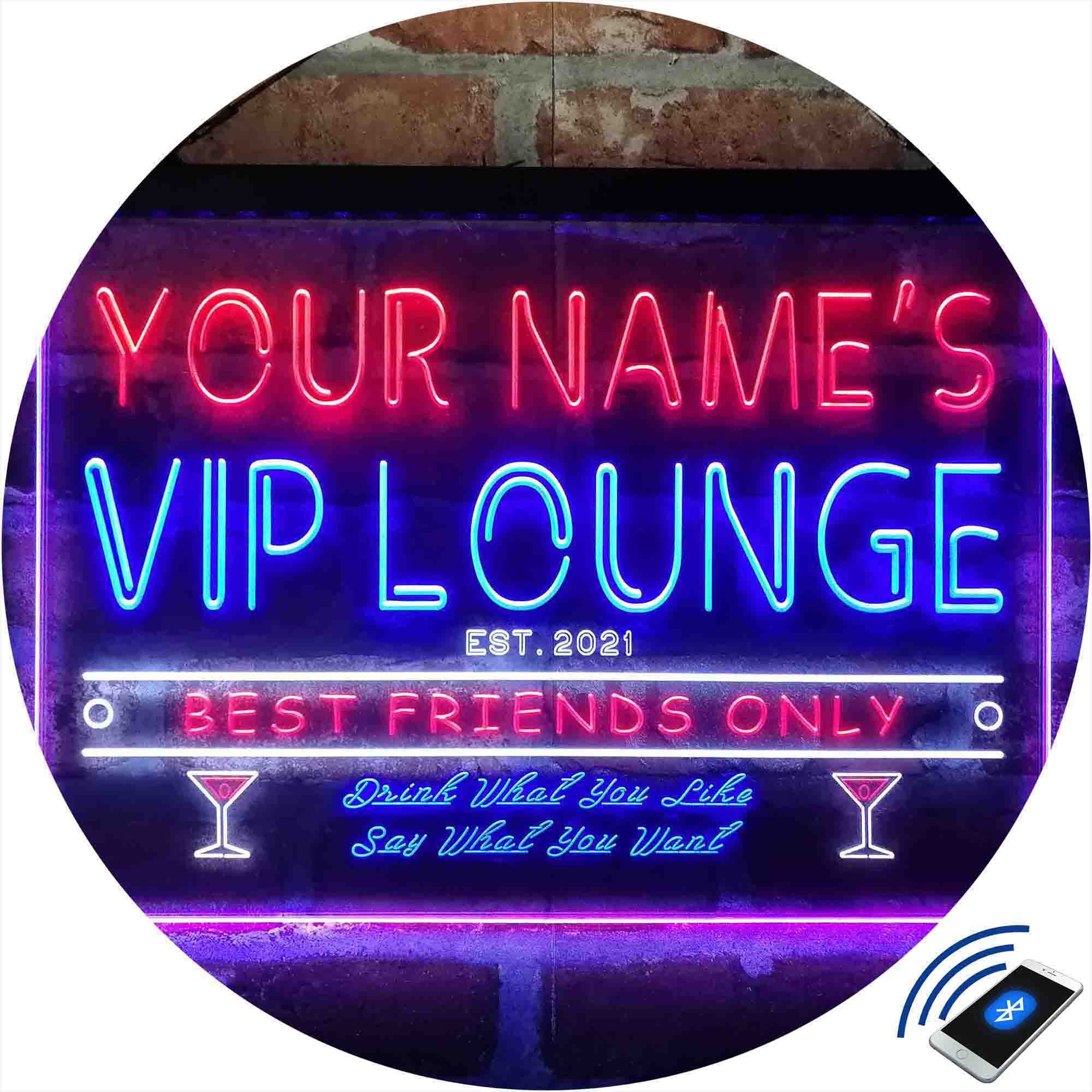 Personalized VIP Lounge Bar Club Pub Home Bar Tri-color LED | Etsy