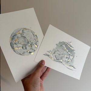 Gold Leaf Embryo Watercolour Painting: IVF Nursery Art - Etsy