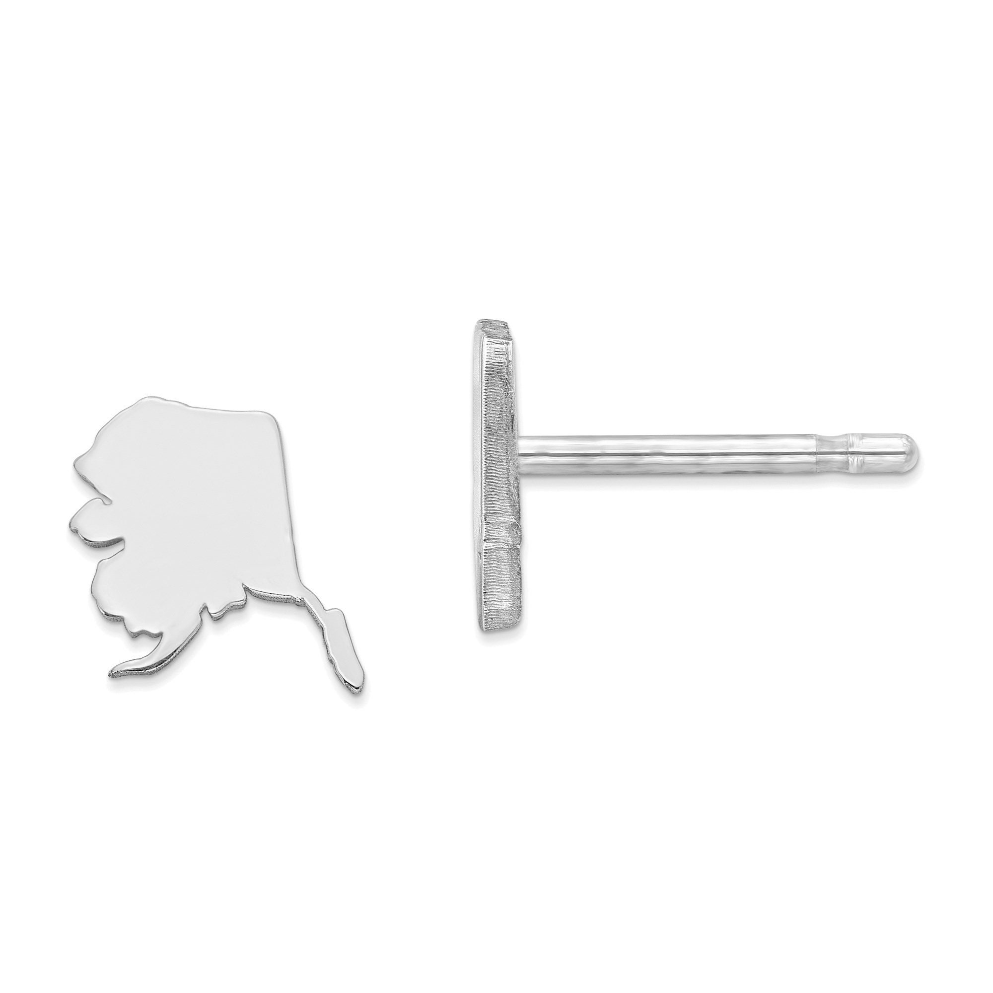 Tiny State Stud Earrings All States Available in Sterling | Etsy