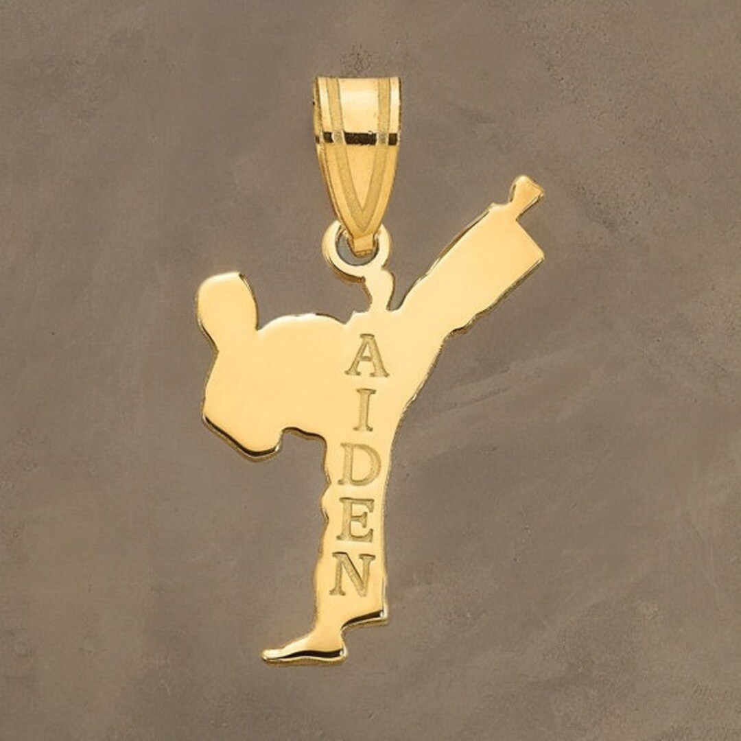 Personalized Karate Pendant Man or Woman W/ Name & Necklace Included in ...