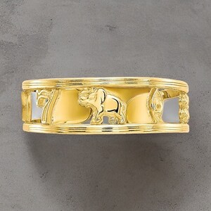 10k Lucky Yellow Gold Solid Toe Ring 5mm Band Gift Box Included Made in ...