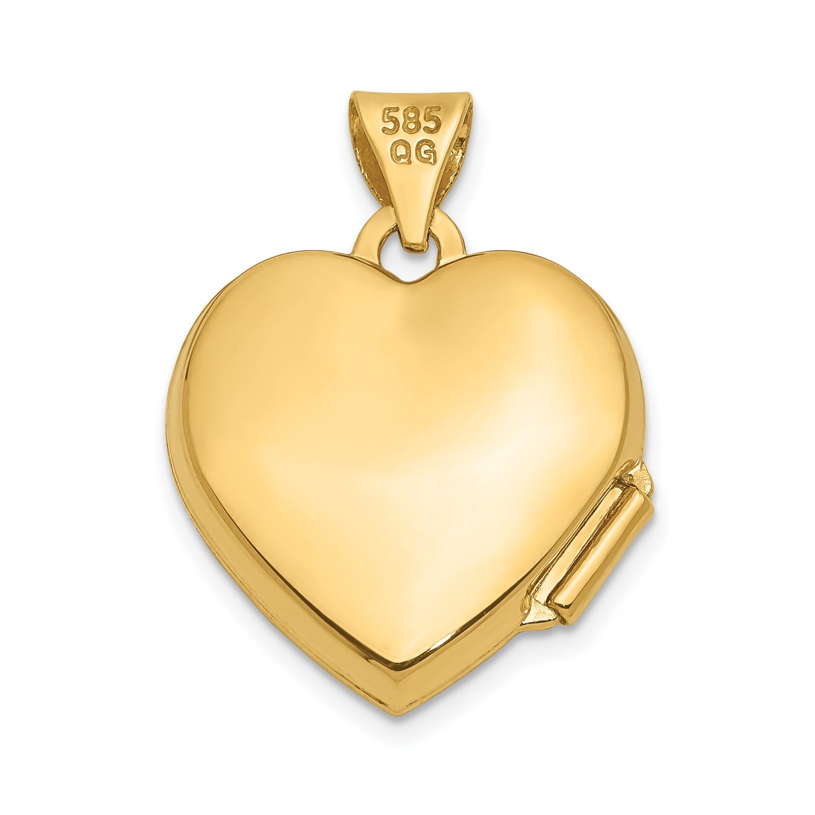 14k Yellow Gold Heart Locket With Necklace Holds 2 Heart - Etsy