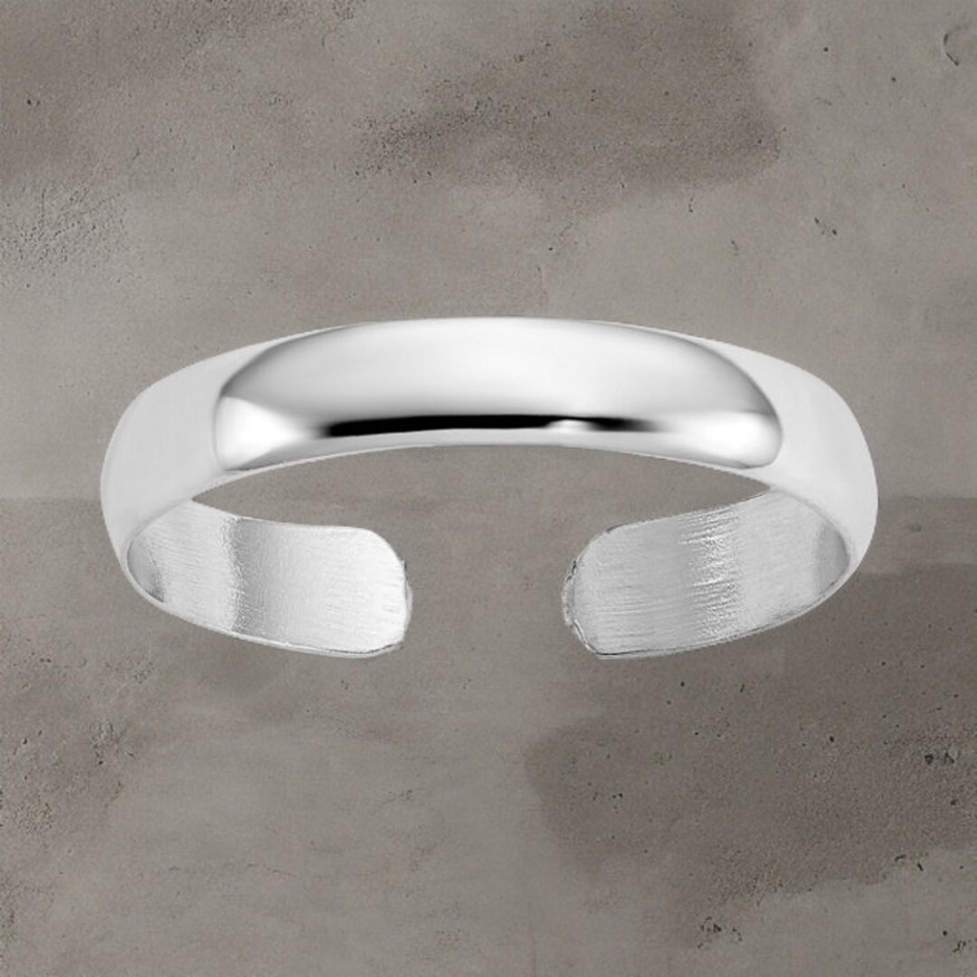 14k White Gold Solid Toe Ring 3mm Band Gift Box Included Made in USA ...