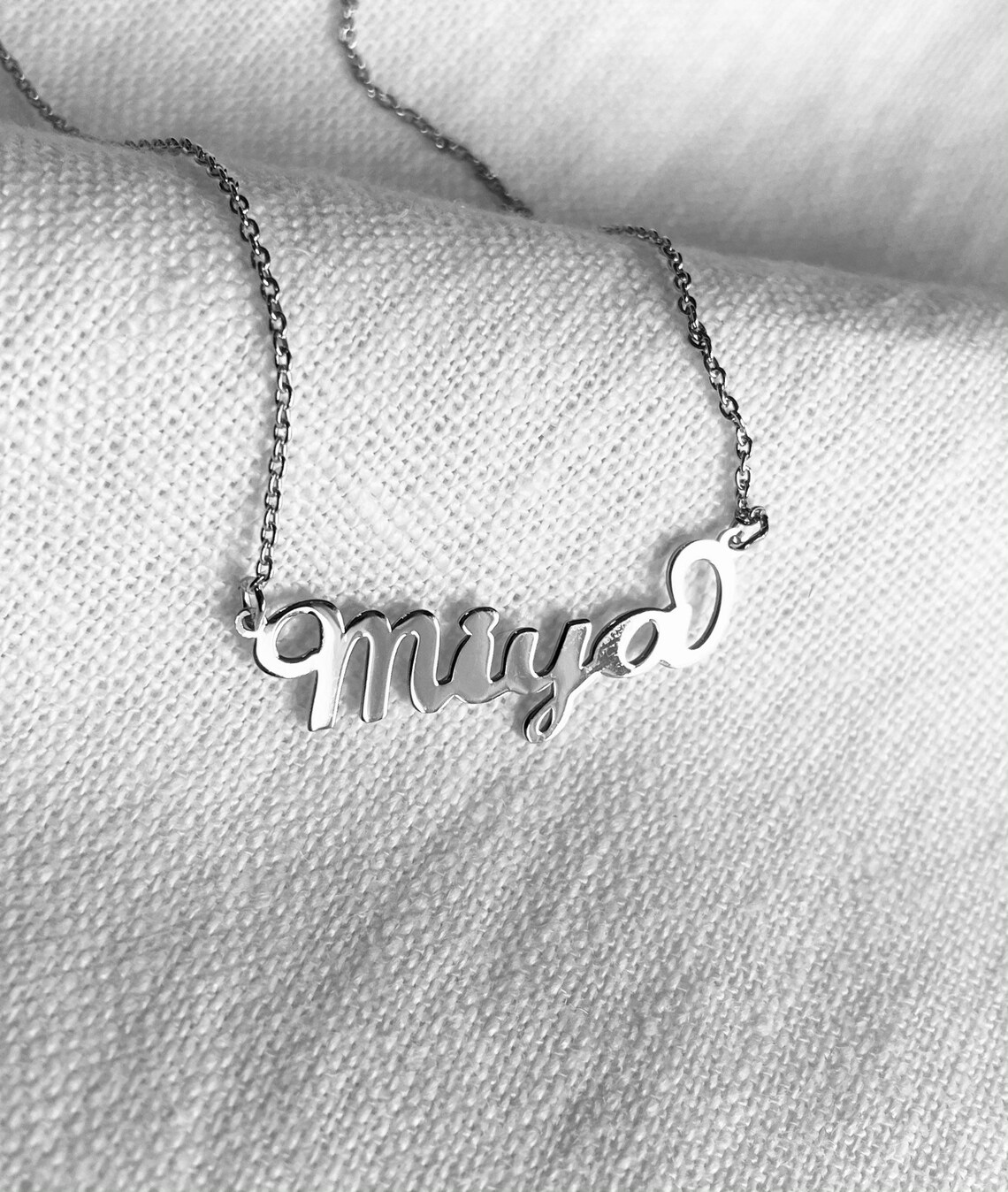 Cursive Name Necklace Available in 10k 14k and Sterling - Etsy