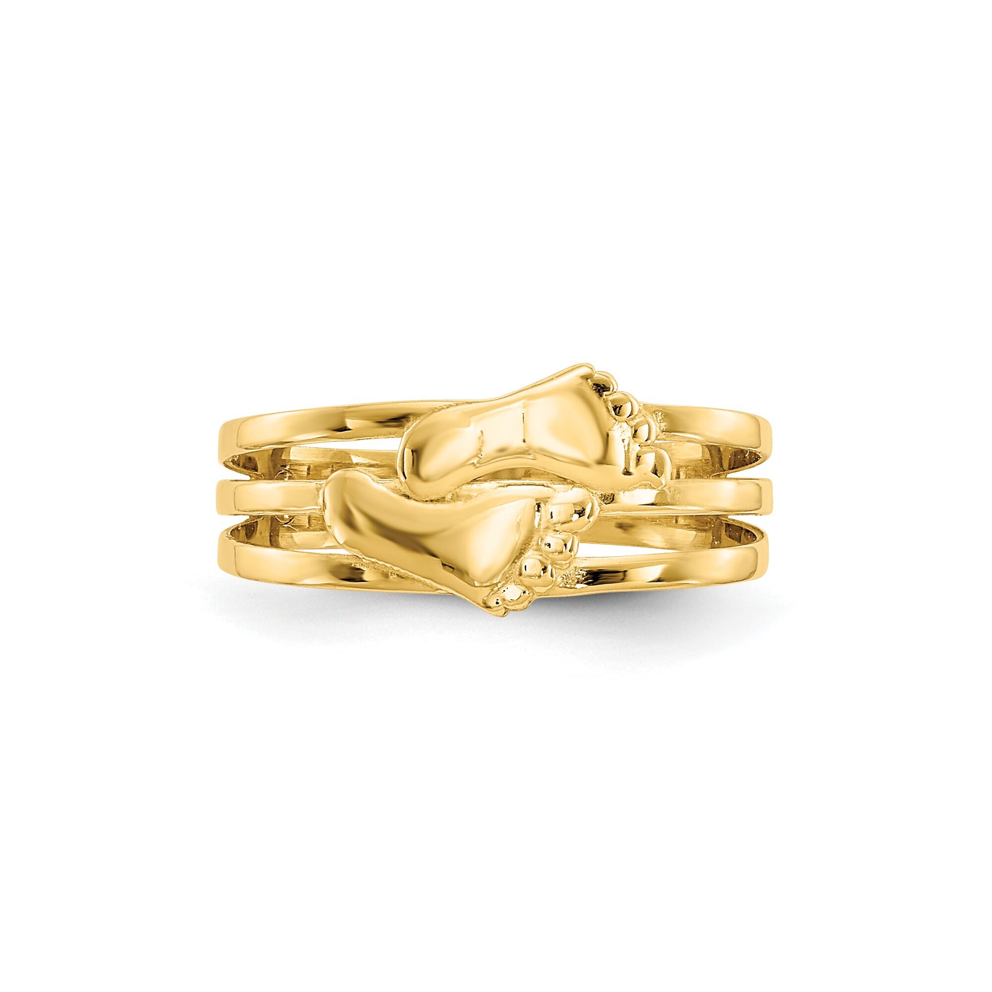 14k Yellow Gold Bare Feet Toe Ring 2mm to 6mm Band Gift Box - Etsy