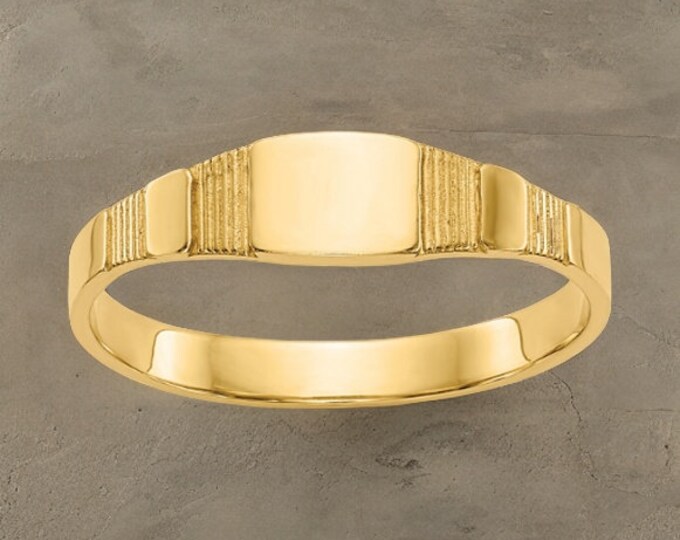 14k 10k Solid Gold Pinky Ring Baby Ring Midi Ring Newborn Ring Newborn ...