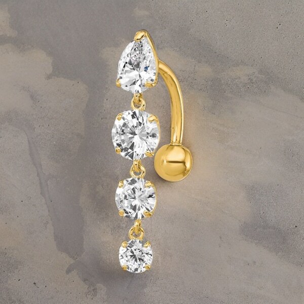 Gold Navel Ring - Etsy