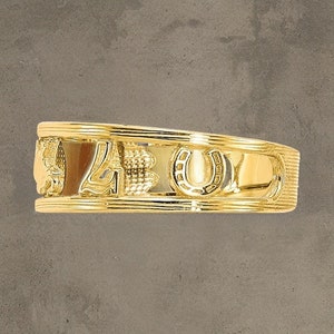 10k Lucky Yellow Gold Solid Toe Ring 5mm Band Gift Box Included Made in ...