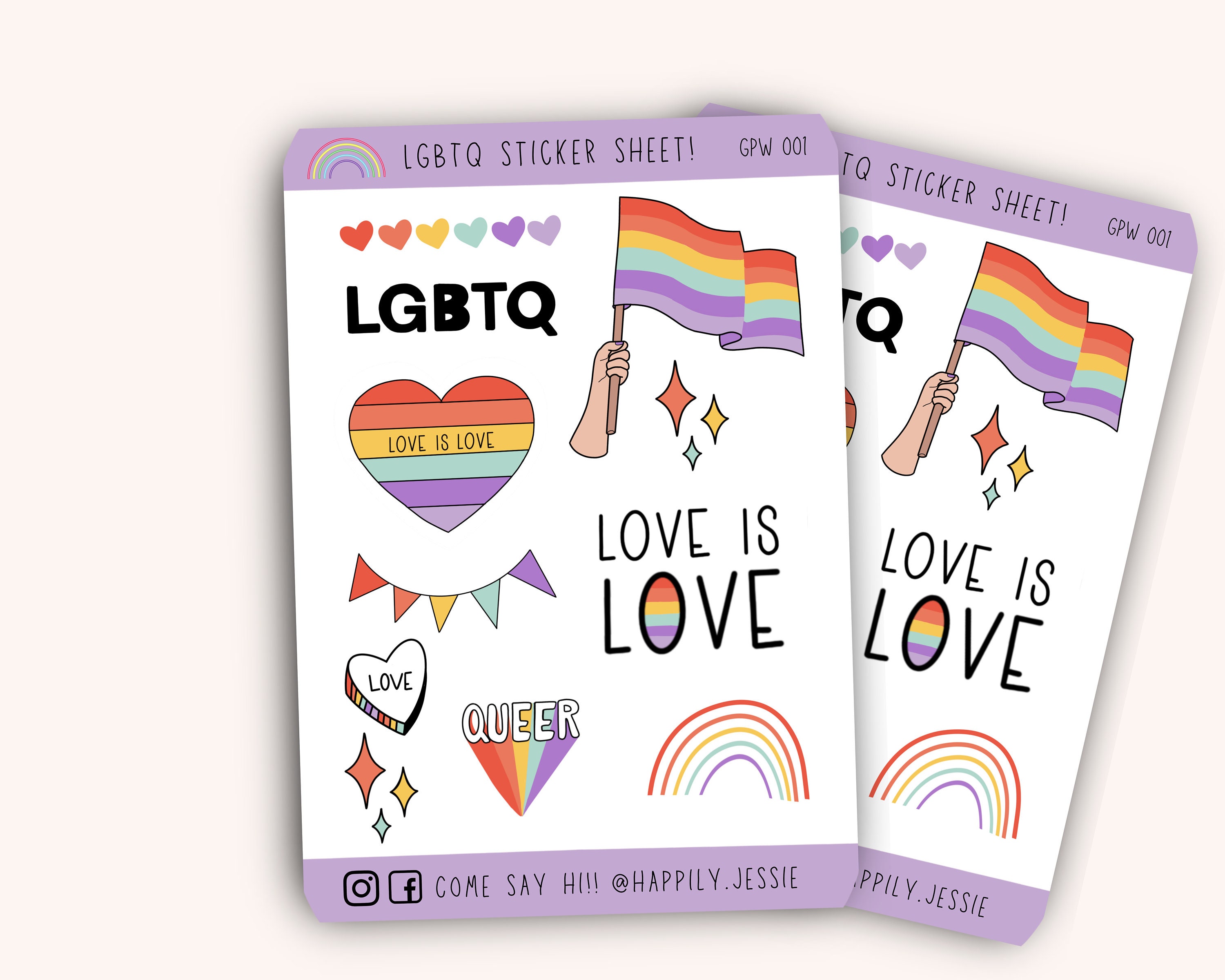 LGBTQ Sticker Sheet Planner Sticker Sheet LGBTQ Gifts | Etsy