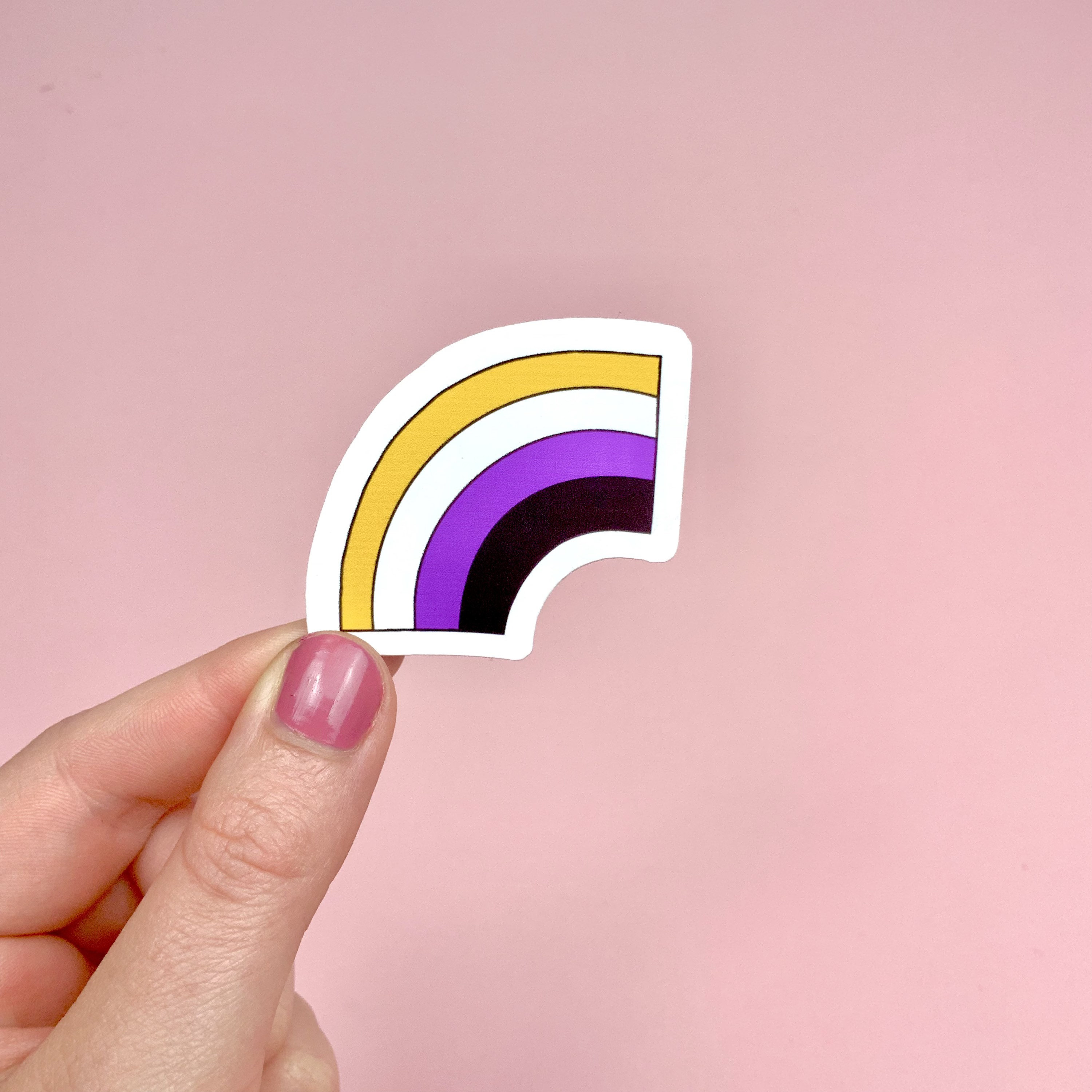 Lgbt Non Binary Rainbow Sticker Sexuality Flag Sticker Pride Etsy
