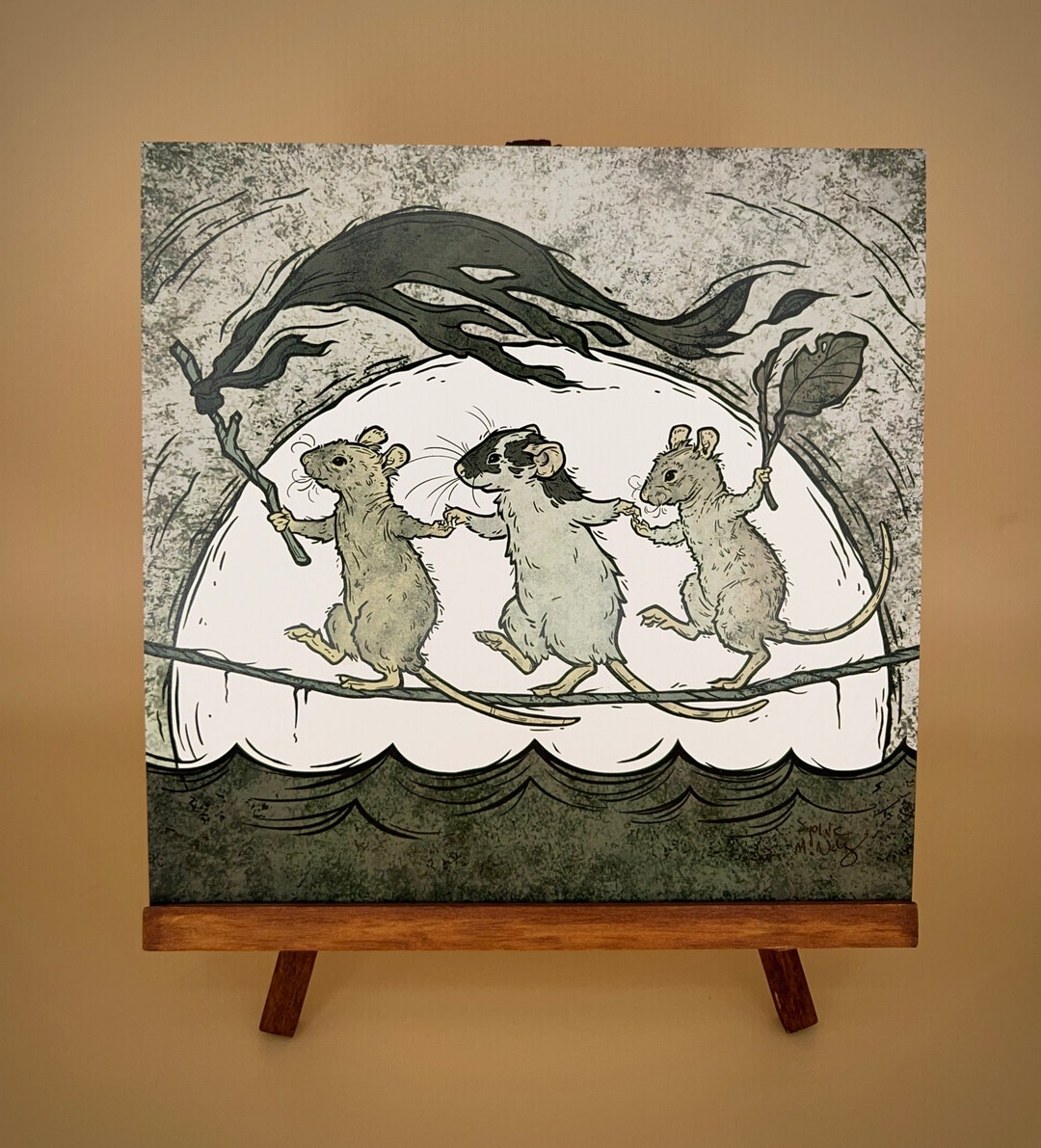 Three Little Rats- Whimsical Art Print - Etsy