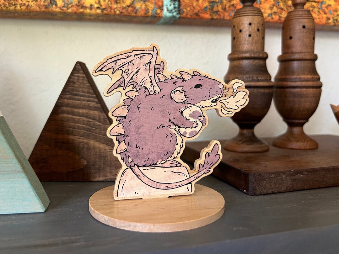 Wooden Dragon Rat Standee - Etsy
