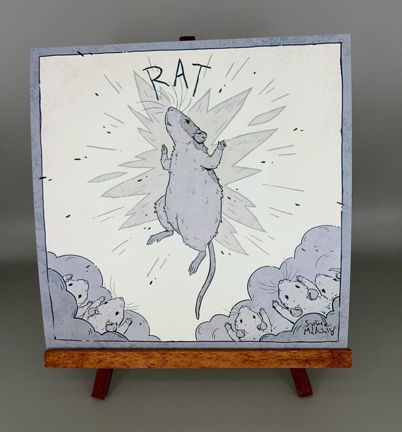 Beheld Rat Art Print 8”x8” - Etsy