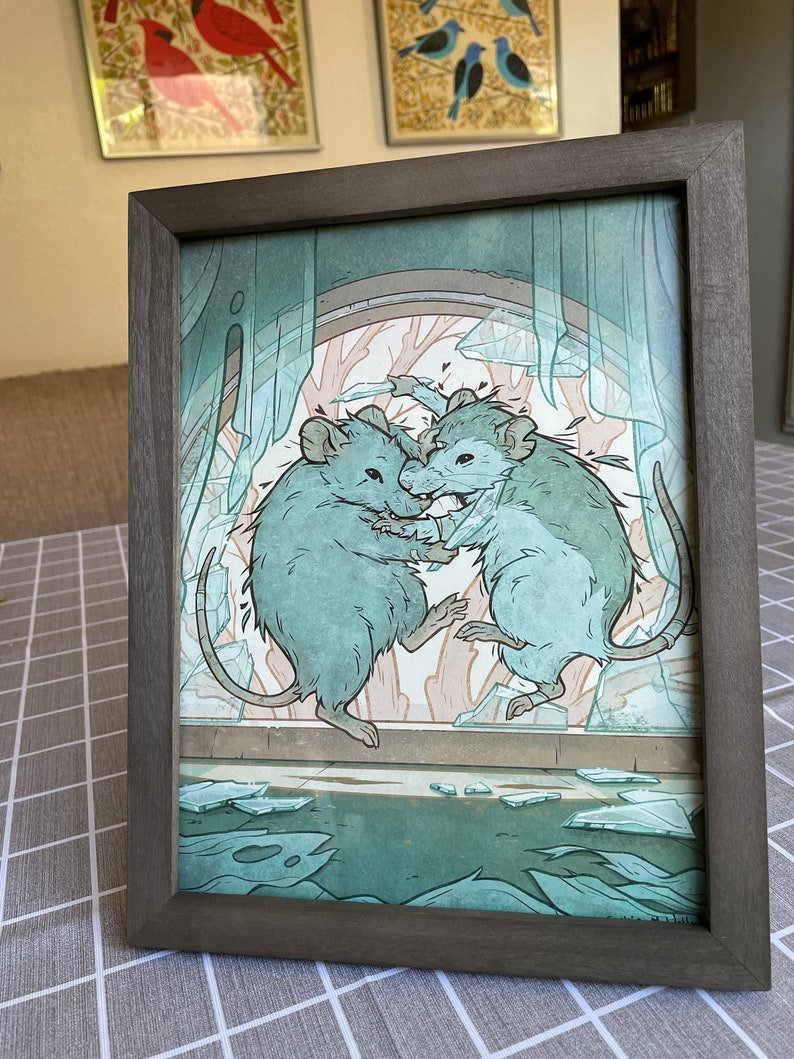 Rowdy Rats Whimsical Art Print - Etsy