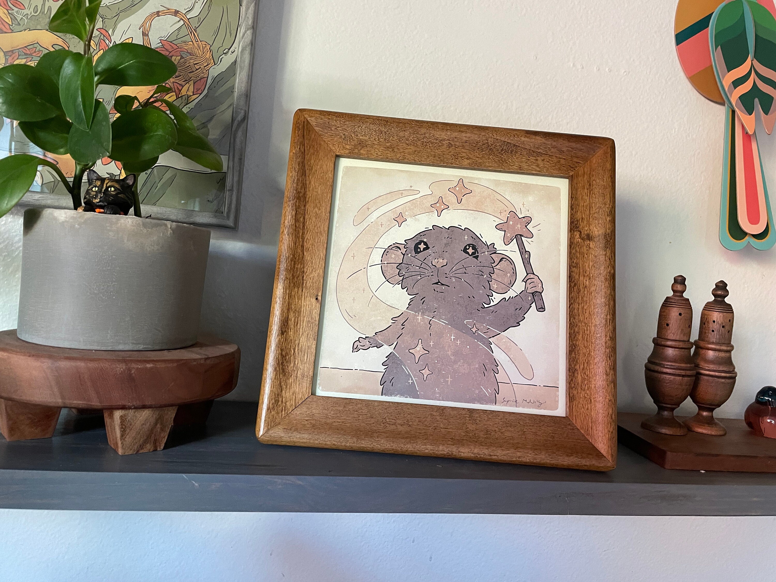 Glimmer Rat Art Print 8”x8” - Etsy