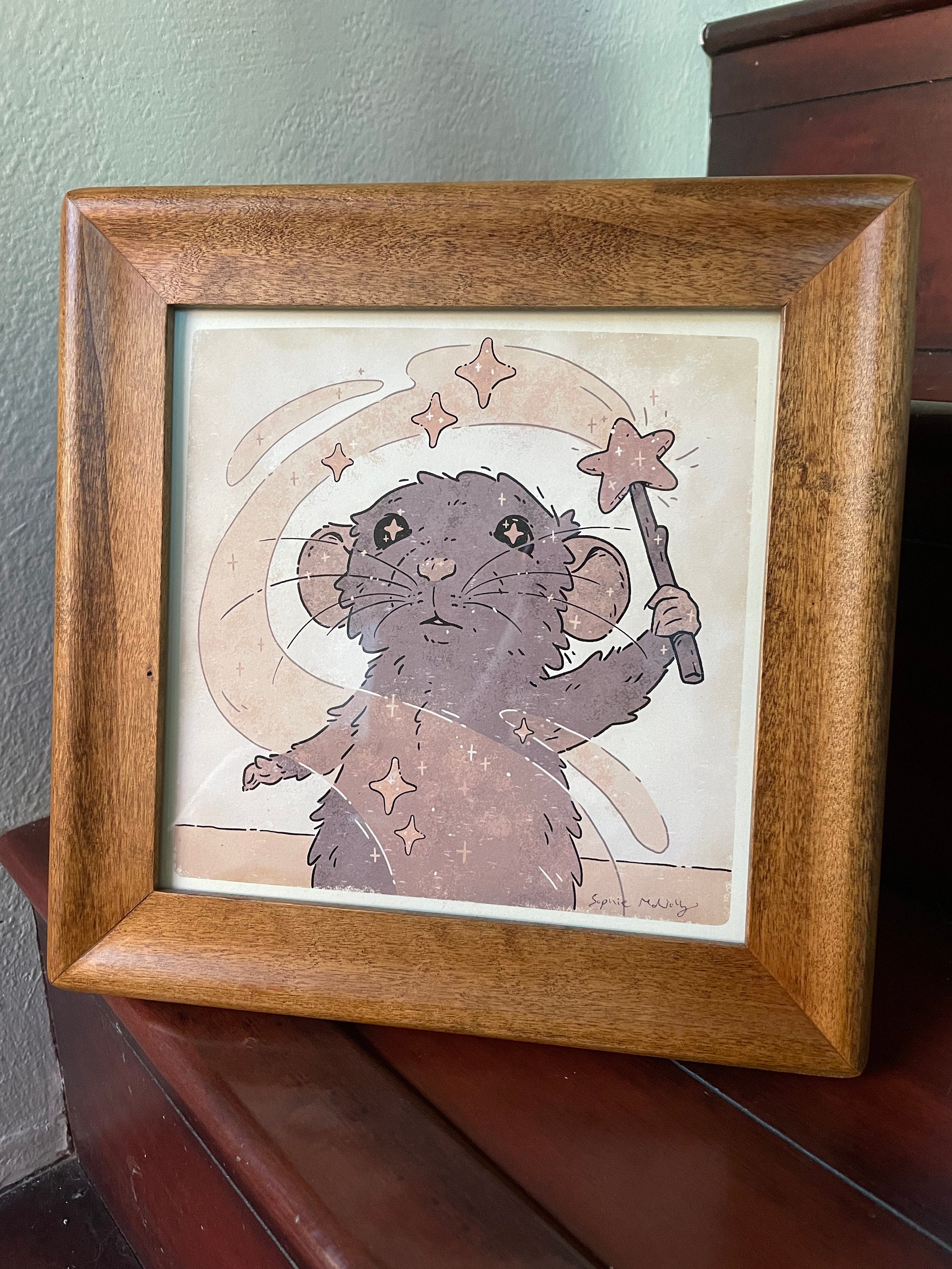 Glimmer Rat Art Print 8”x8” - Etsy
