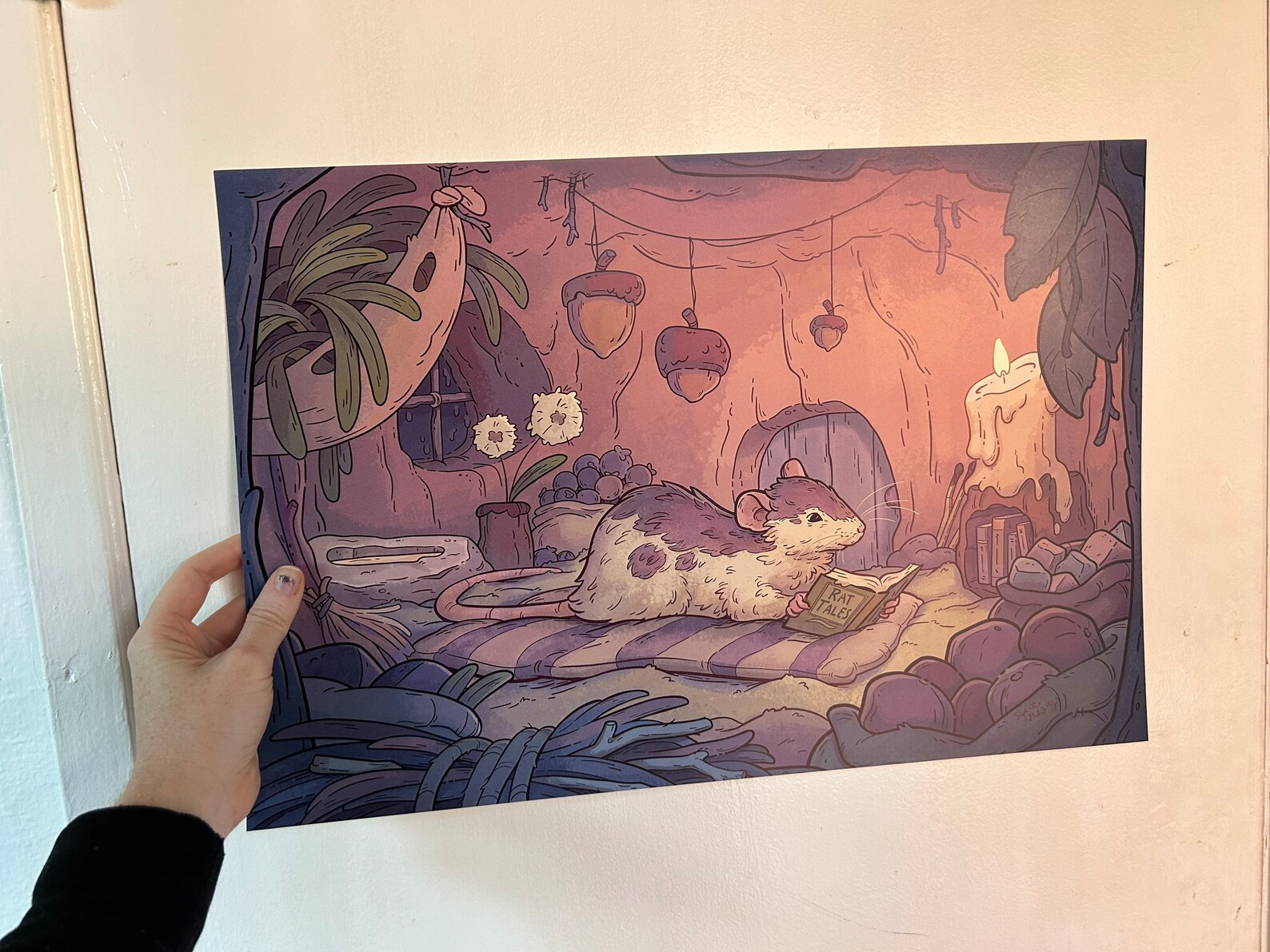 Reading Rat Art Print-whimsical Childrens Illustration - Etsy