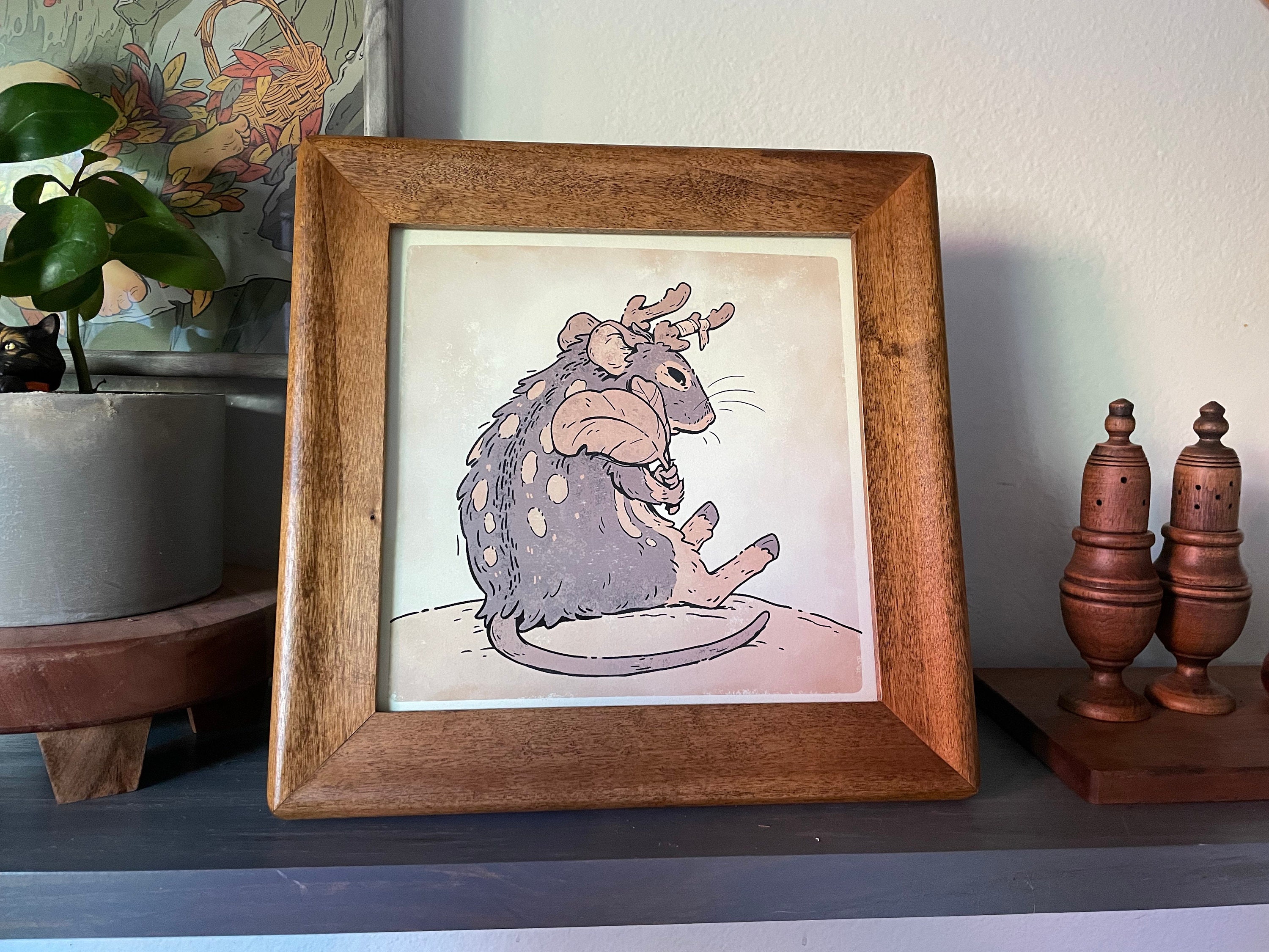 Deer Rat Art Print 8x8 - Etsy