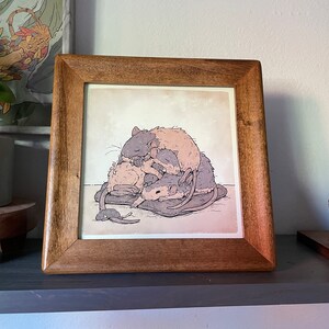 Rat Cuddle Art Print 8”x8” - Etsy