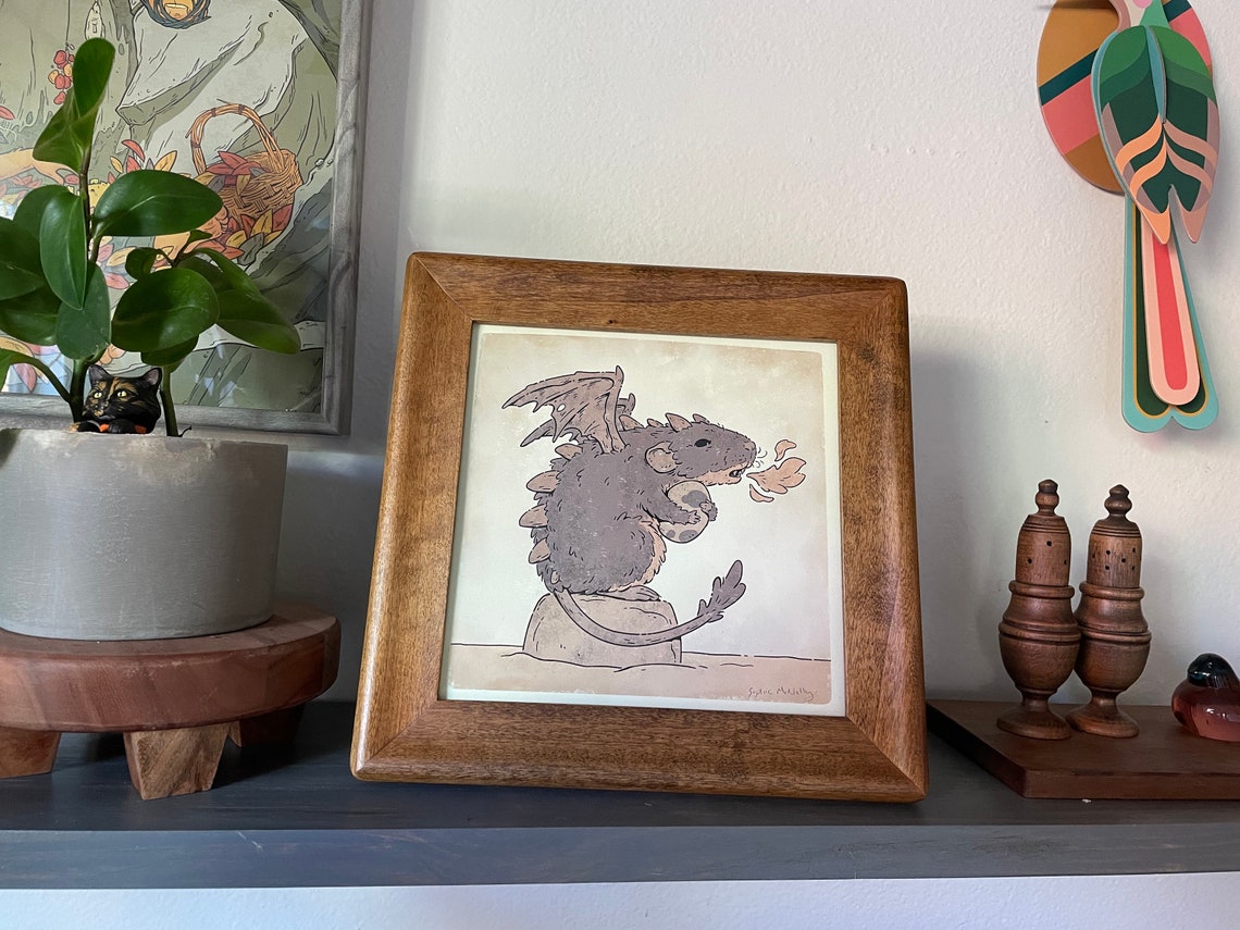 Dragon Rat Art Print 8x8 - Etsy