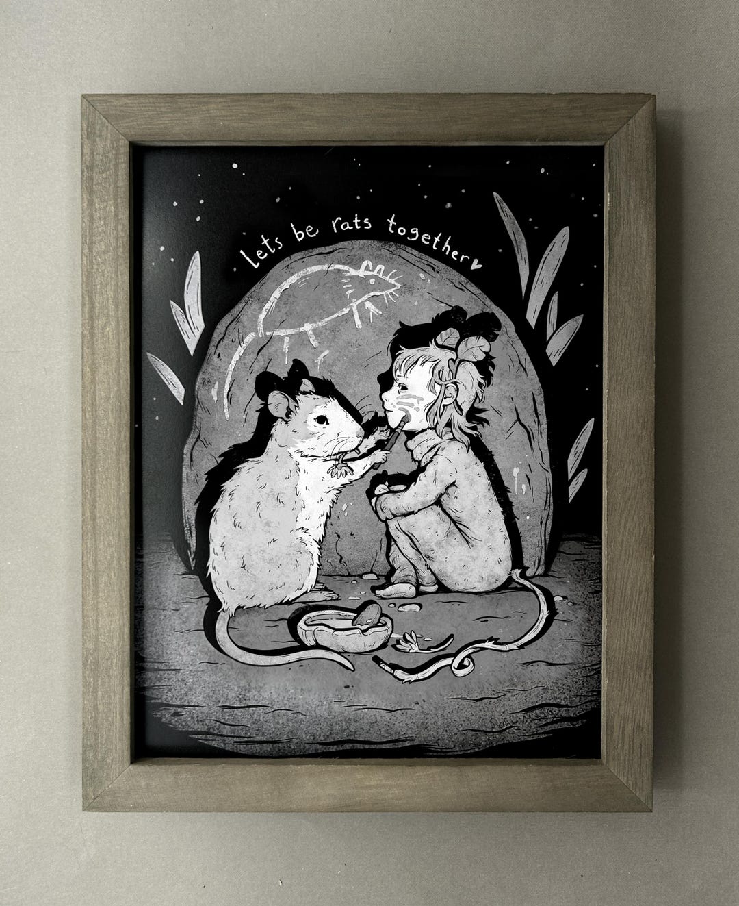 Let’s Be Rats Together- Art Print - Etsy