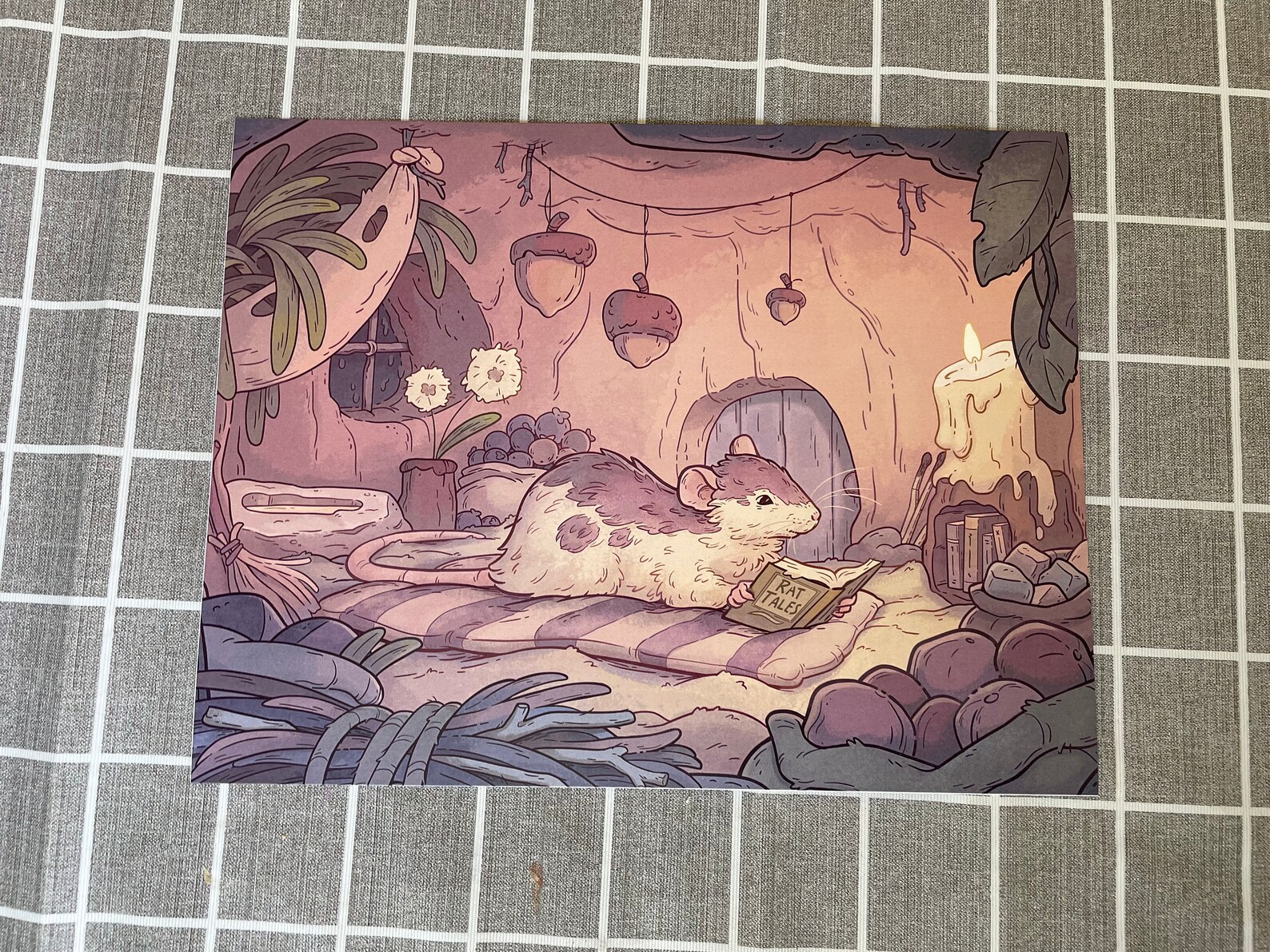 Reading Rat Art Print-whimsical Childrens Illustration | Etsy