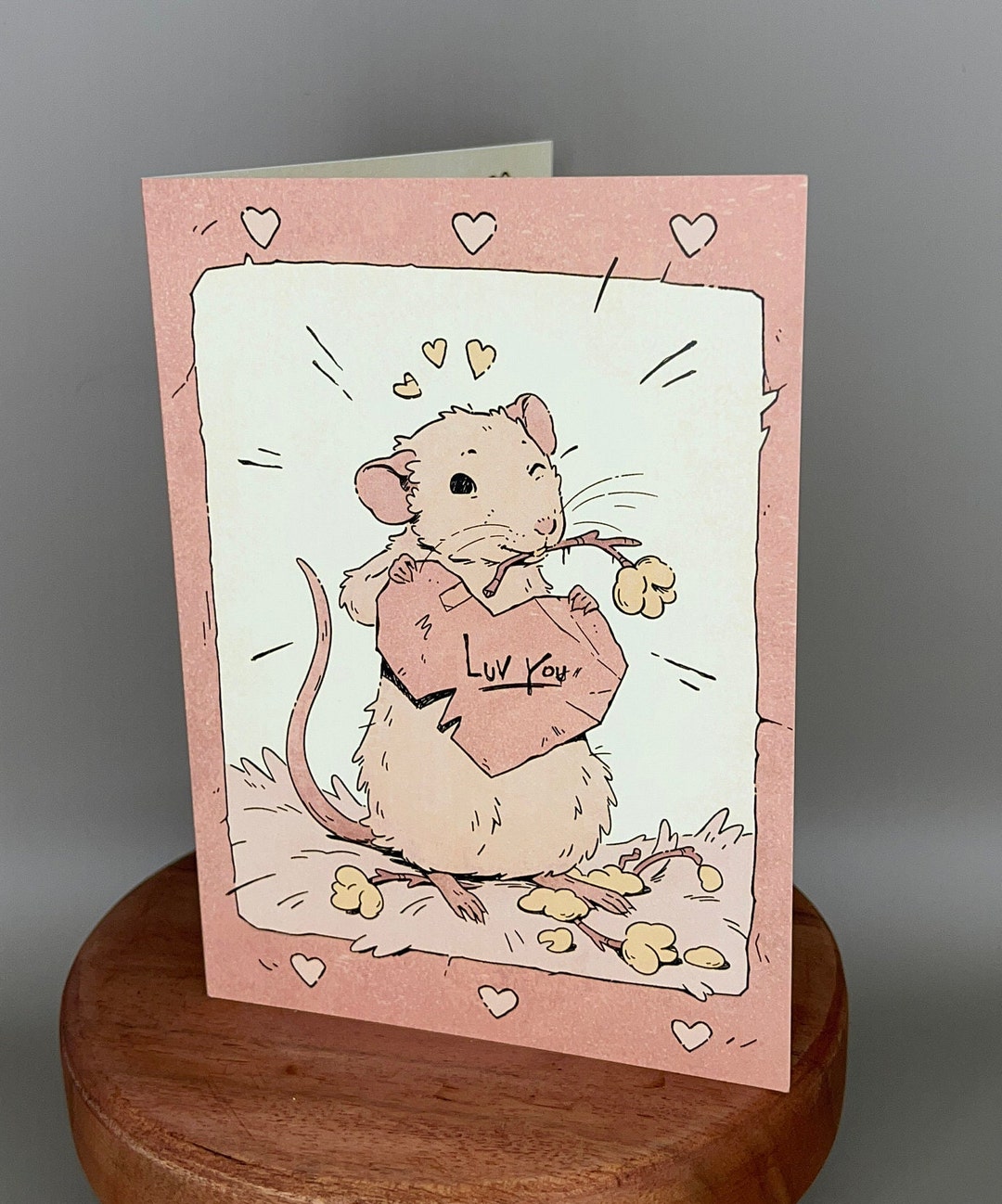 Love You Rat Card: Quirky Anniversary Valentines Blank Card - Etsy