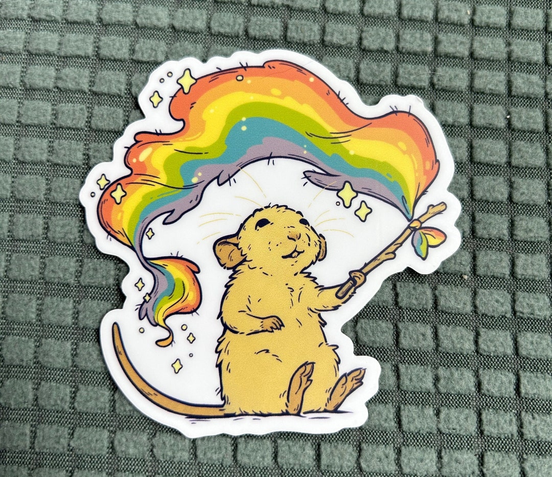Rainbow Pride Rat Sticker - Etsy