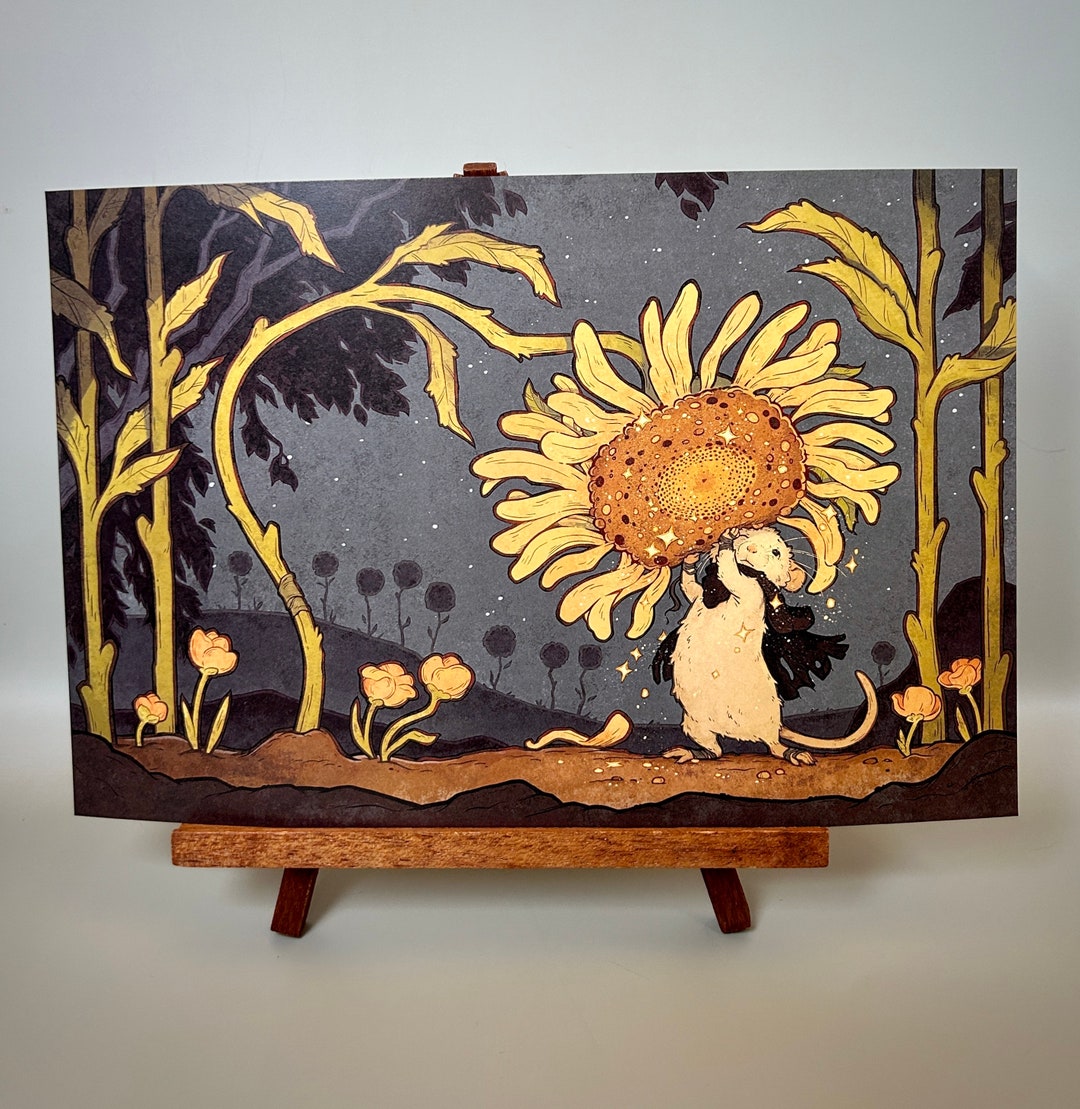 Rat and Sunflower - Etsy
