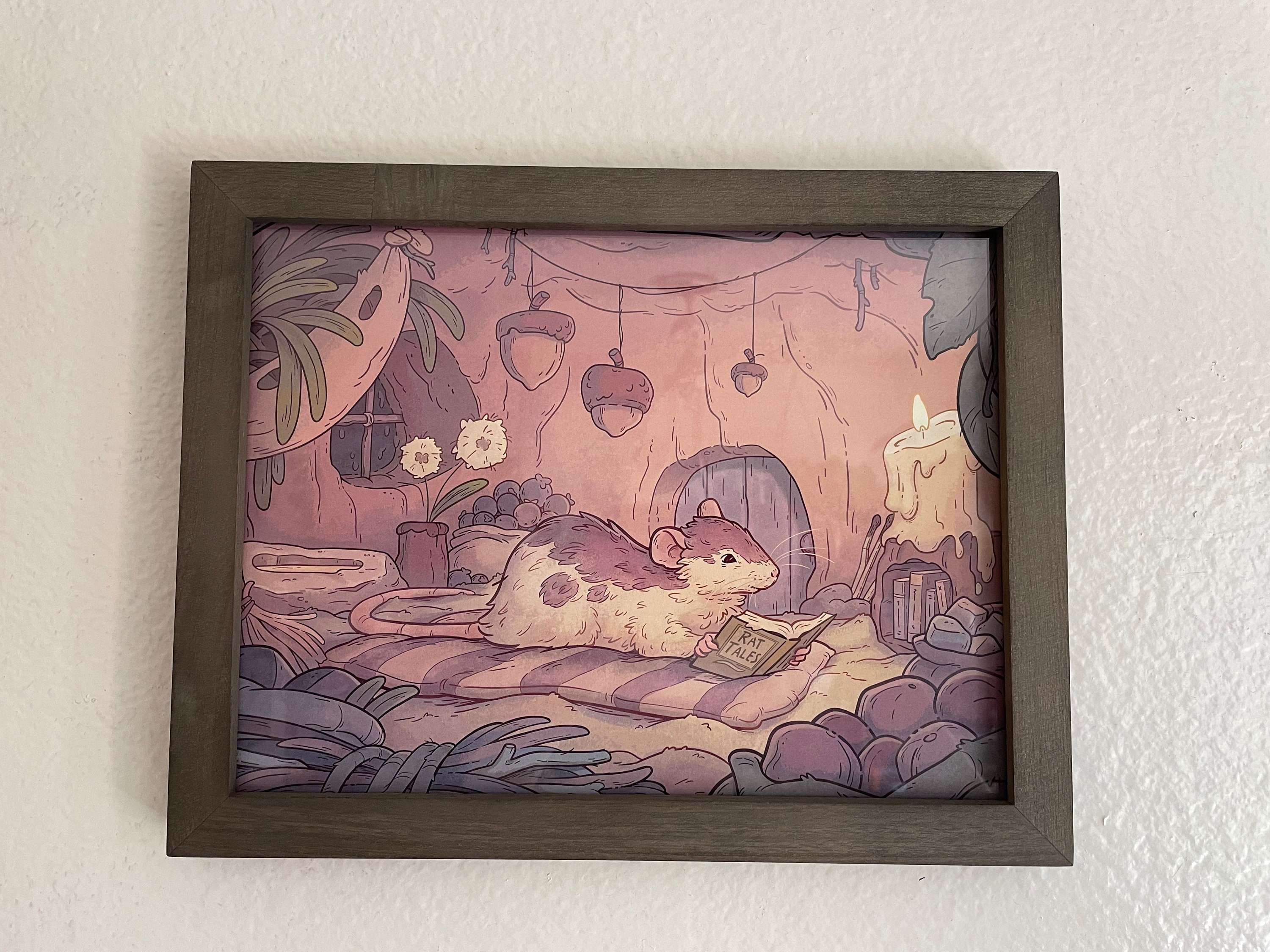 Reading Rat Art Print-whimsical Childrens Illustration | Etsy