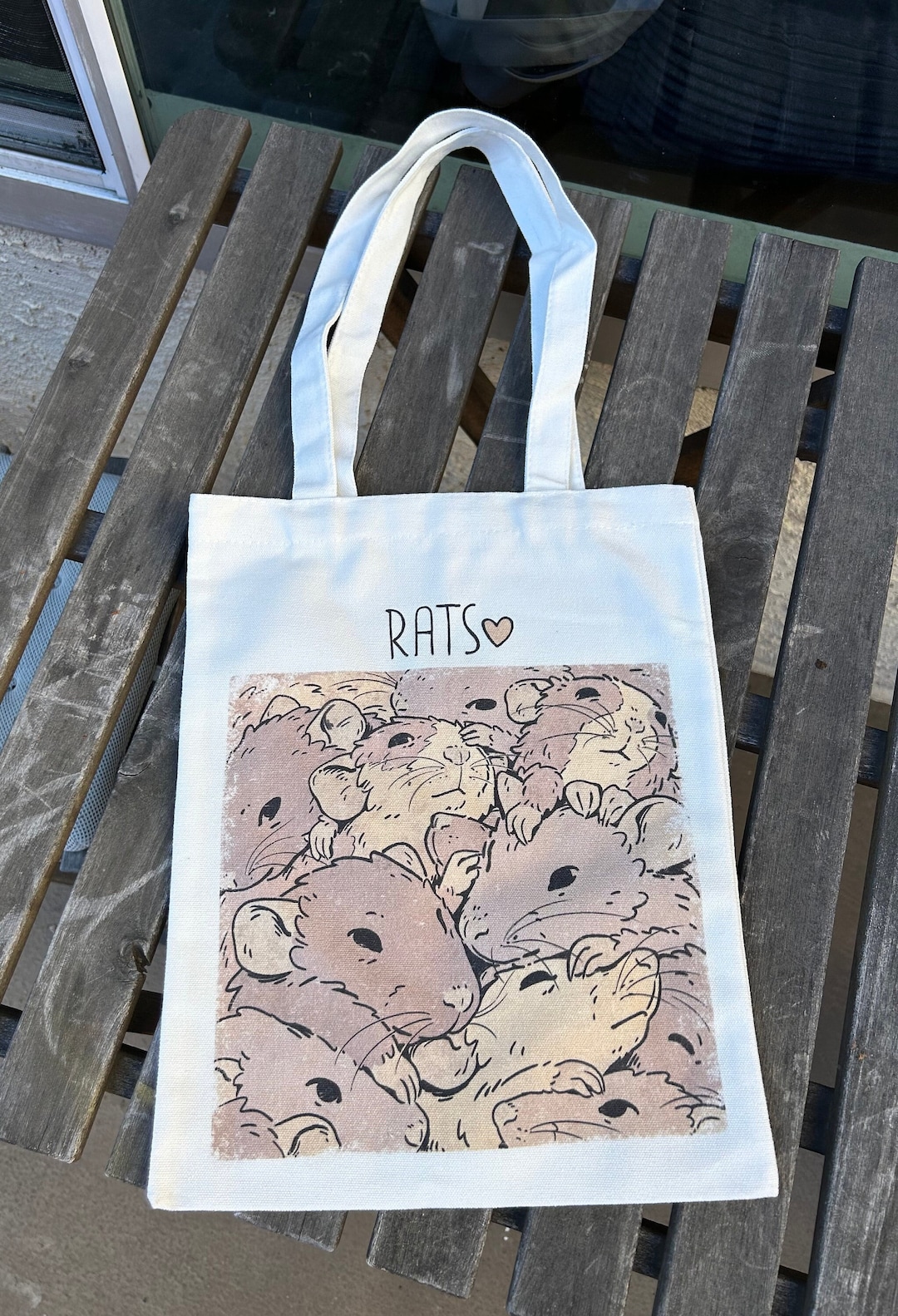 Rats Tote Bag- Double Sided - Etsy