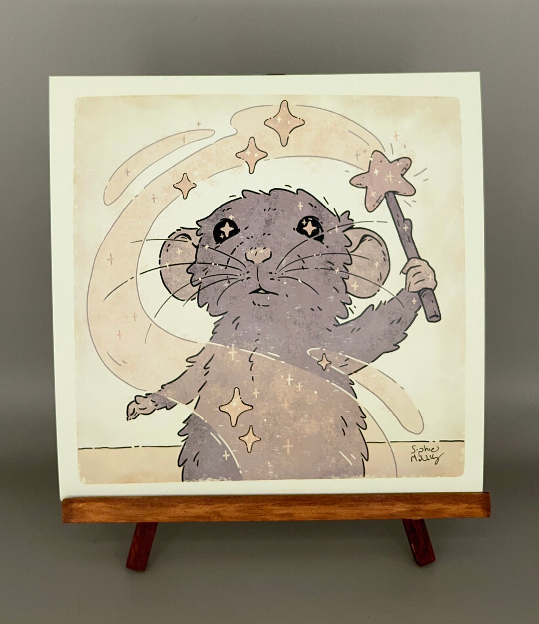 Glimmer Rat Art Print 8x8 - Etsy