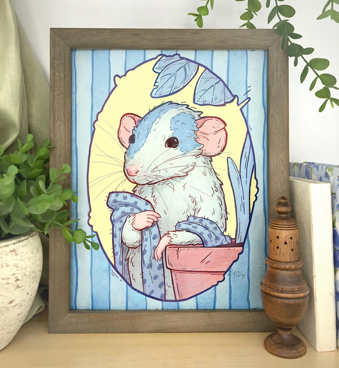 Portrait of a Fancy Rat Art Print - Etsy