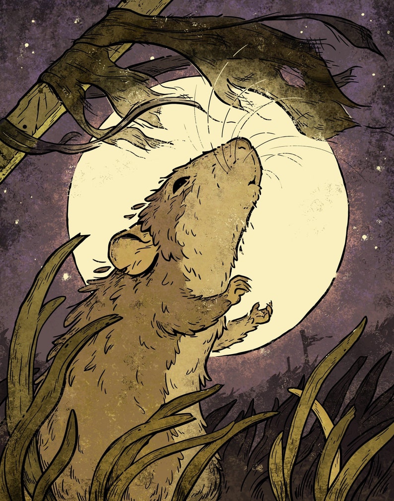 Wolf Rat Art Print - Etsy