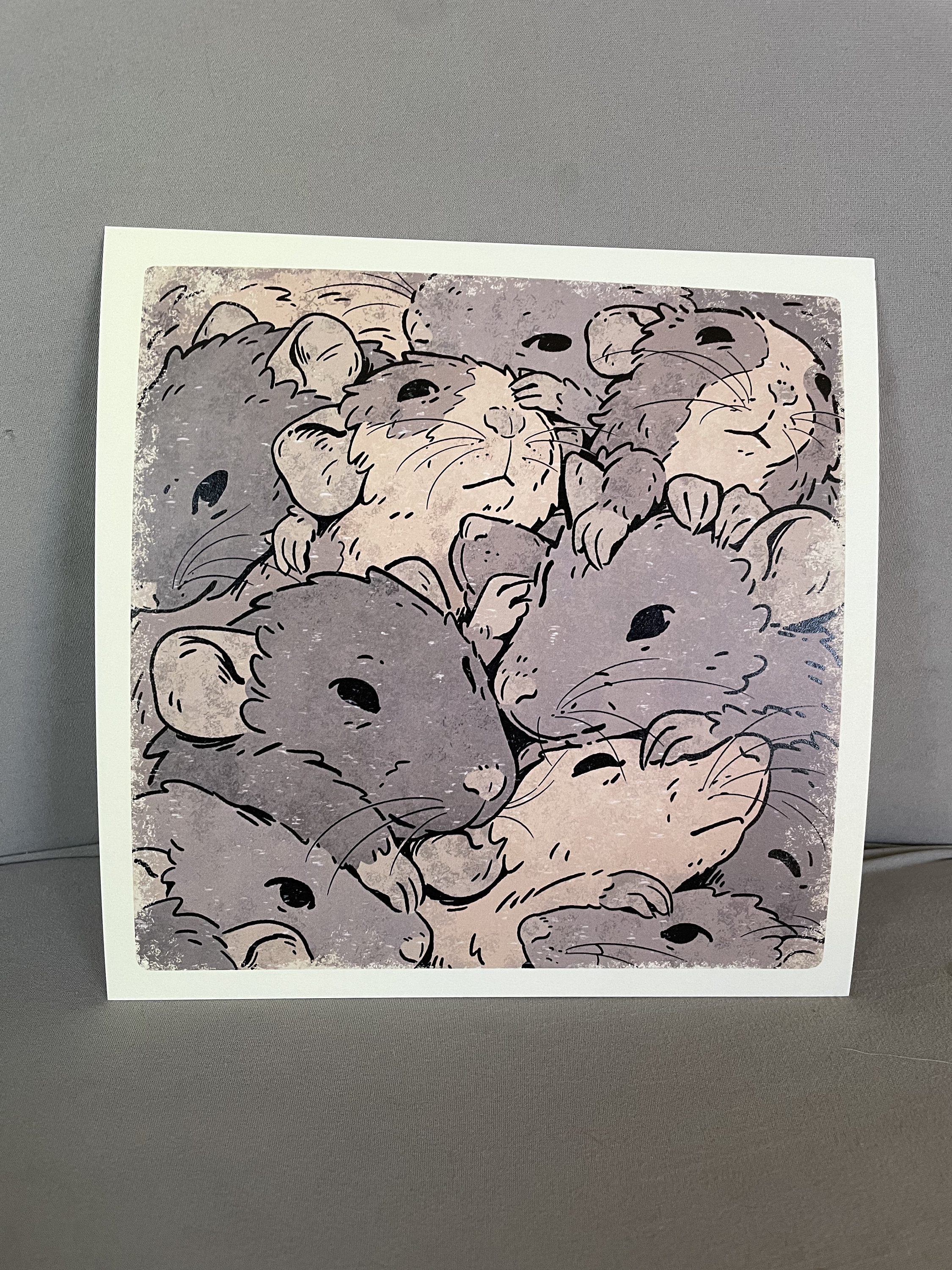 Pile of Rats Art Print 8”x8” - Etsy