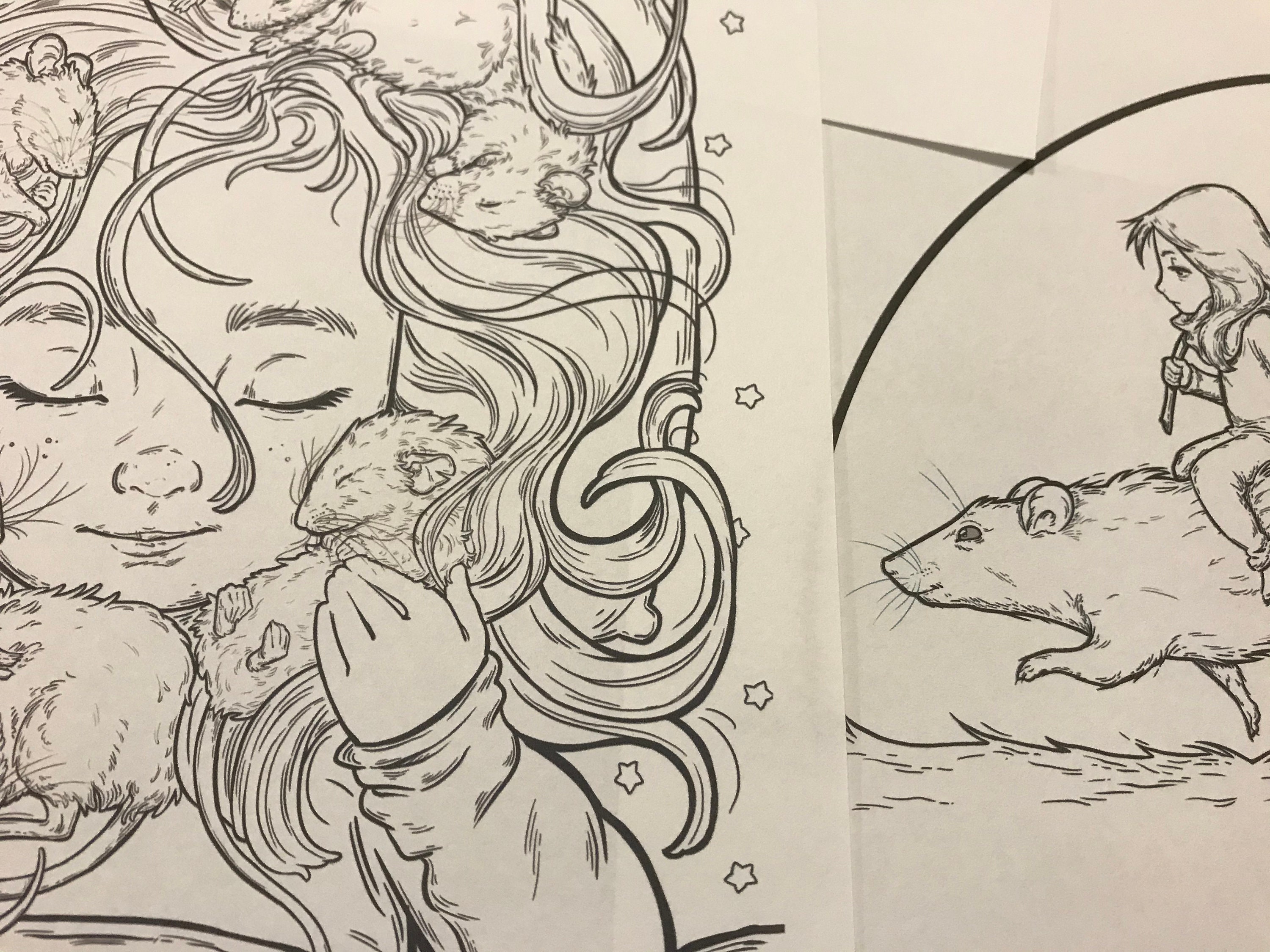 Printable Rat Coloring Book-8 Pages | Etsy