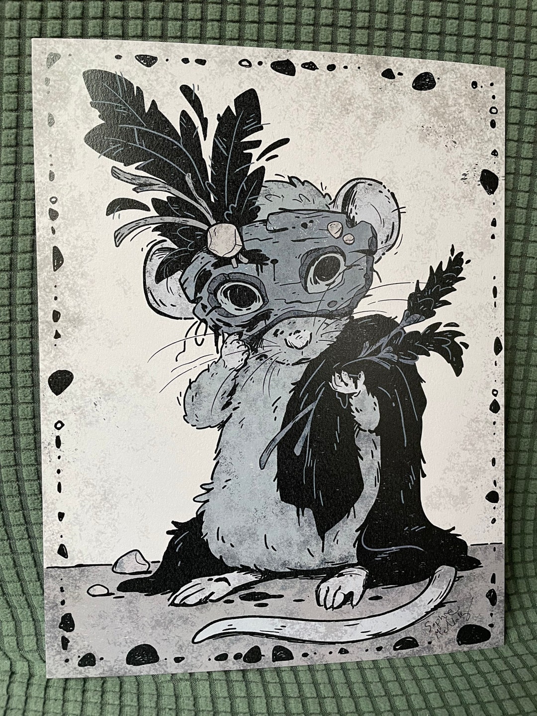 Masked Rat Art Print 8.5x11 - Etsy