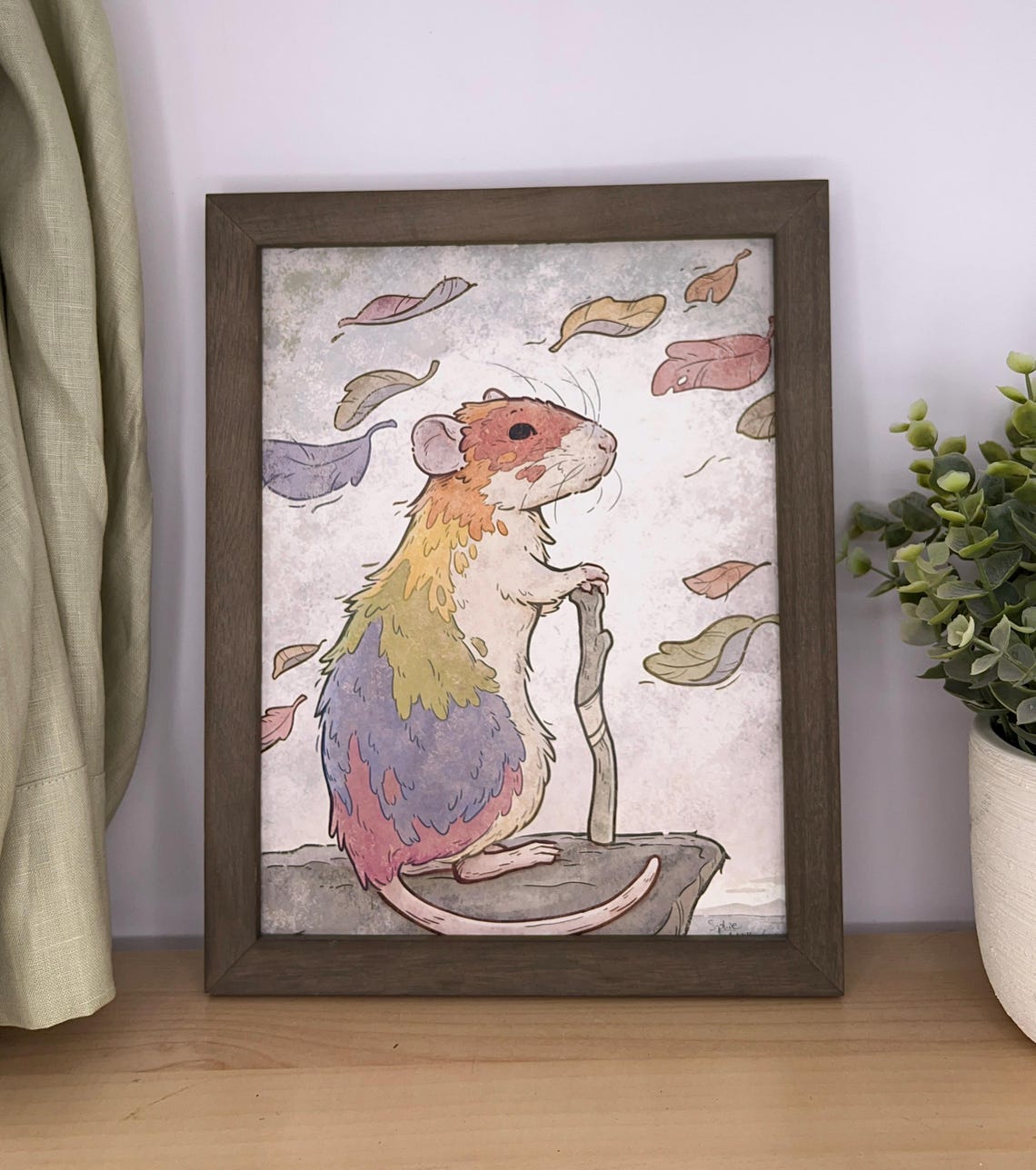 Rainbow Rat Art Print 8.5”x11” - Etsy